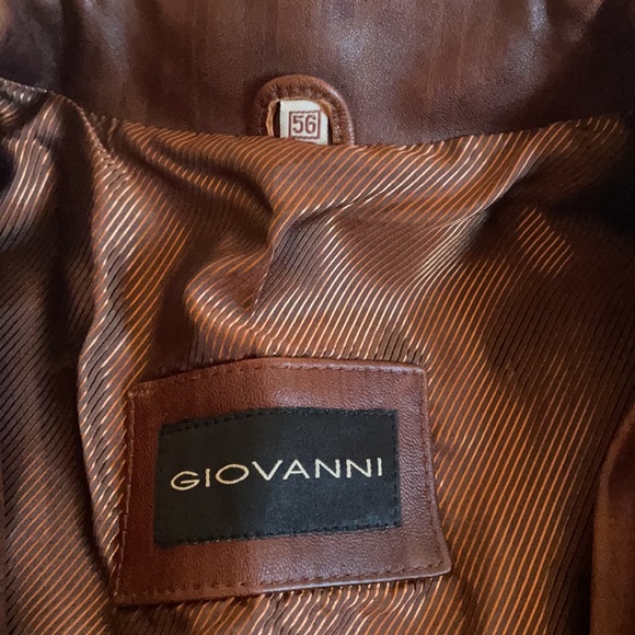 giovanni | Jackets & Coats | Giovanni Genuine Leather Jacket Brown Wood ...